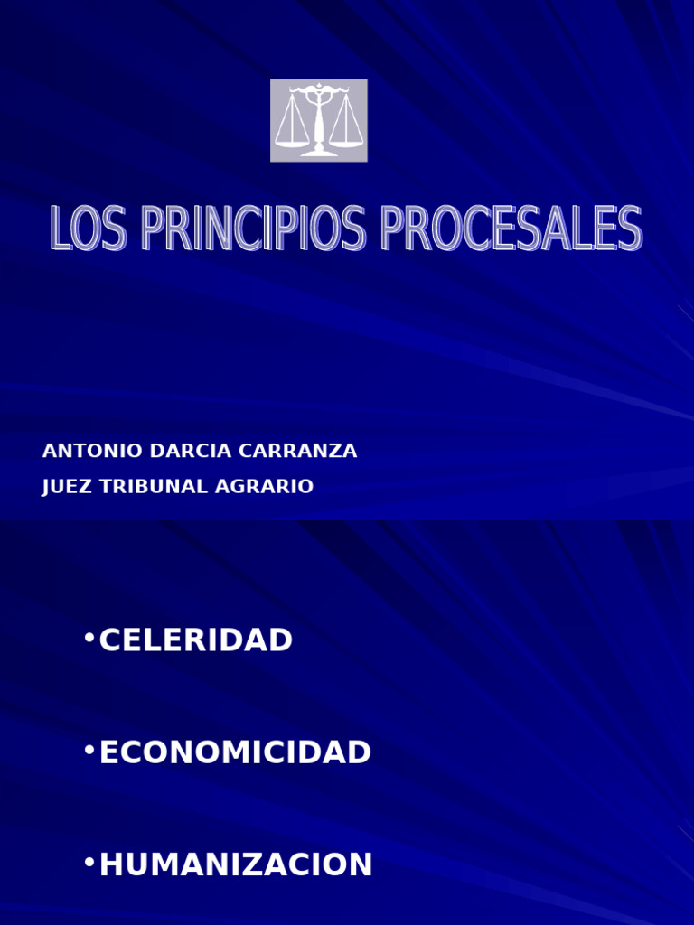 los principios procesales | PDF