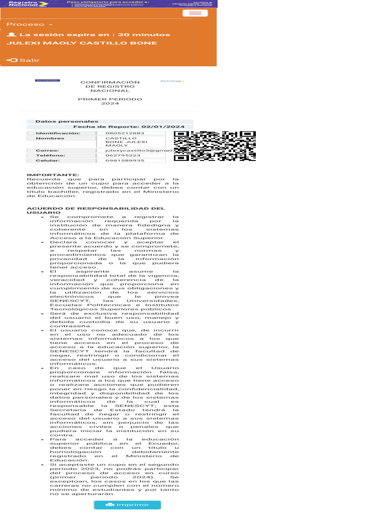 Registro único Pdf Usuario Informática Informática