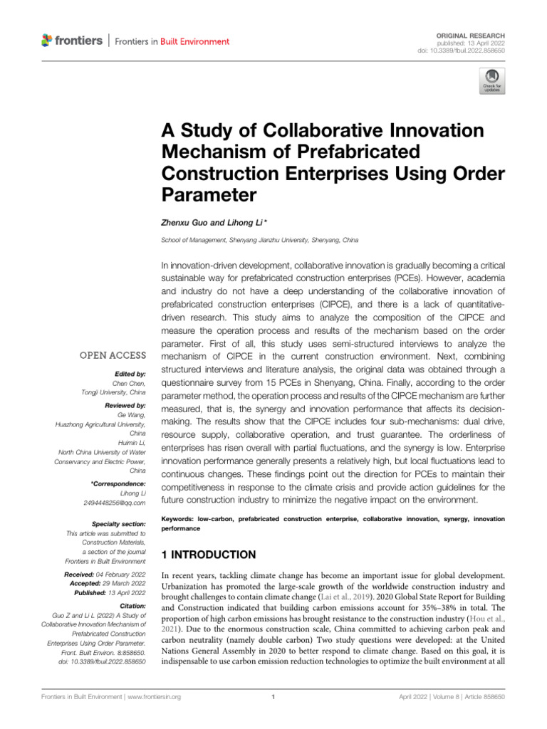 A Study of Collaborative Innovation | PDF | Innovation | Climate Change