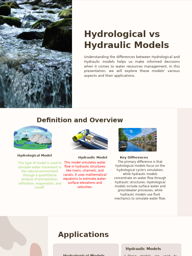 Hydrological vs Hydraulic Modeling Explained | PDF | Hydrology | Water