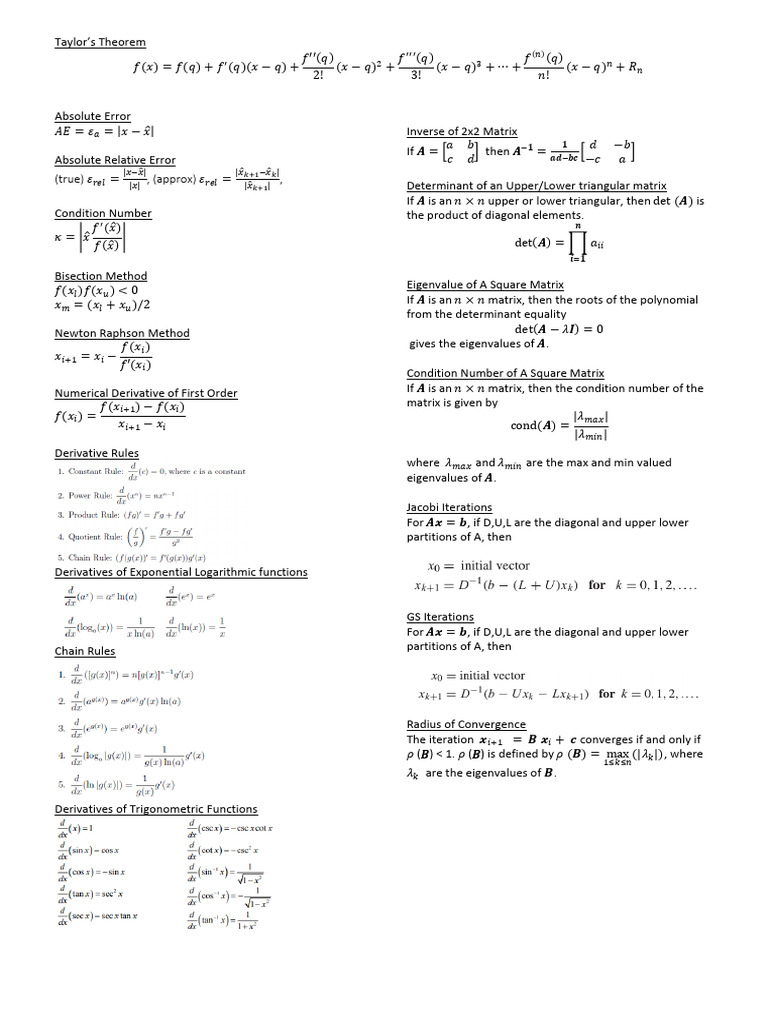 Mathematical Theorems & Methods | PDF | Matrix (Mathematics) | Matrix Theory