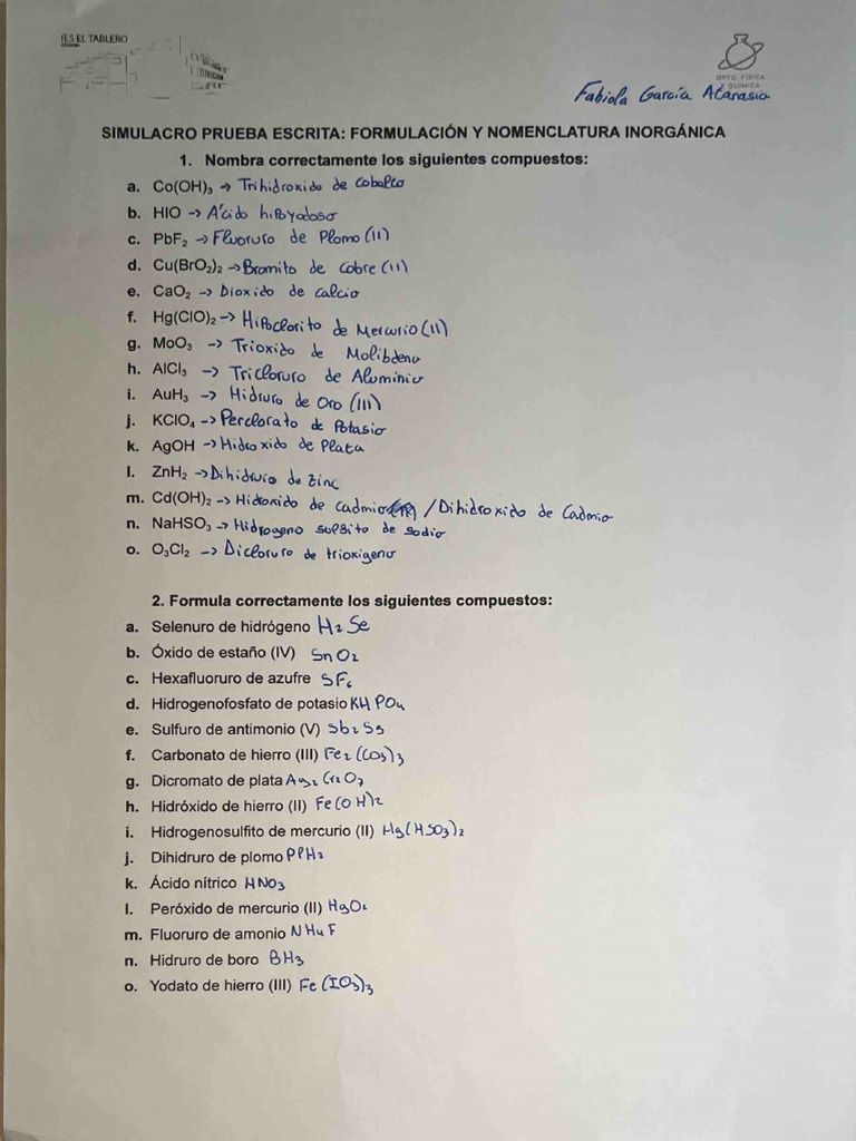 Formulación Organica | PDF | Ciencia y matemáticas