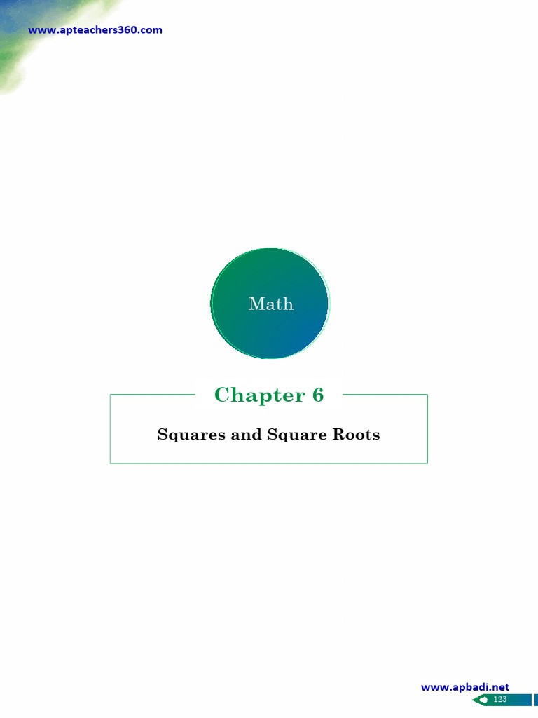 Squares and Square Roots | PDF | Numbers | Square Root