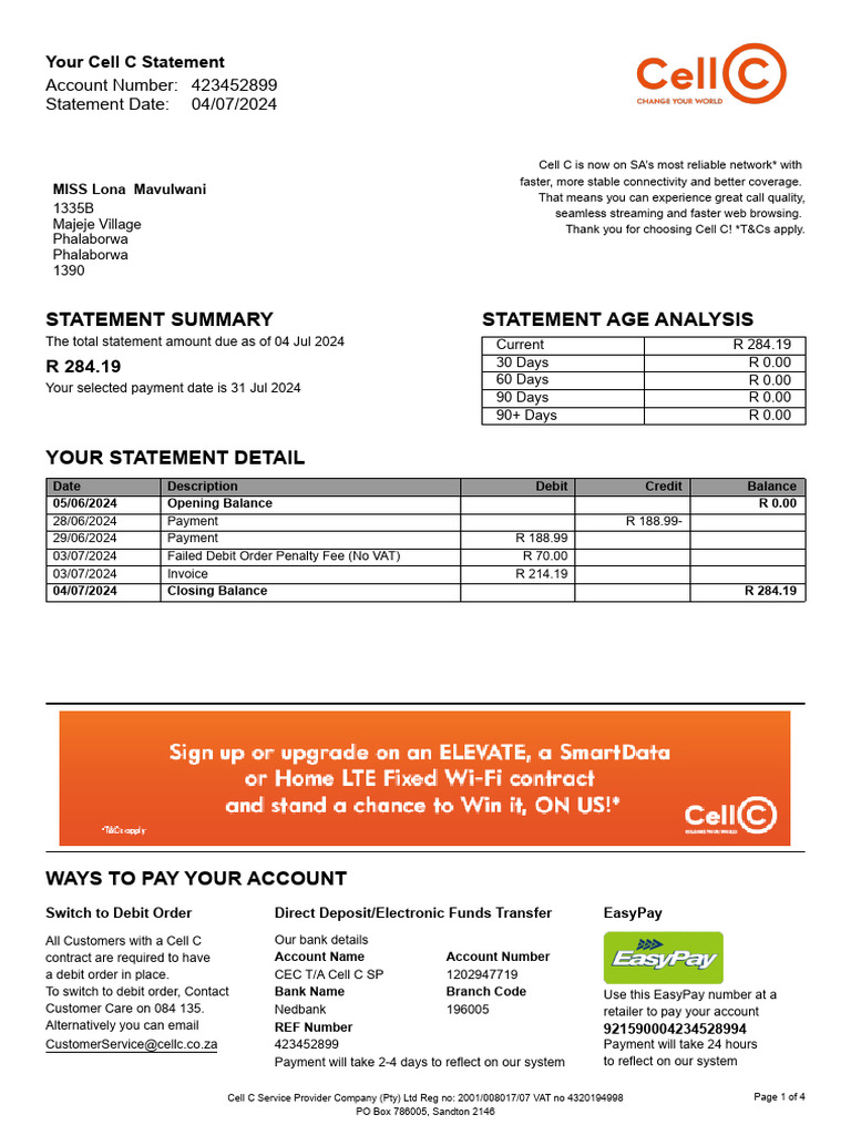 Statement July 2024 2 | PDF | Debit Card | Banks