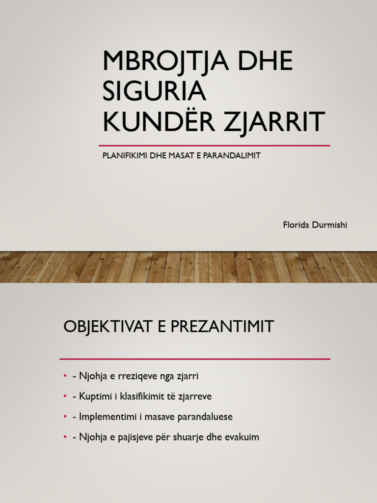 Mbrojtja Dhe Siguria Kunder Zjarrit | PDF