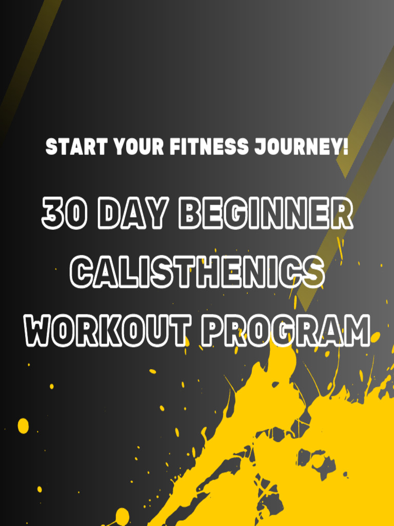 30-Day Beginner Calisthenics Plan | PDF
