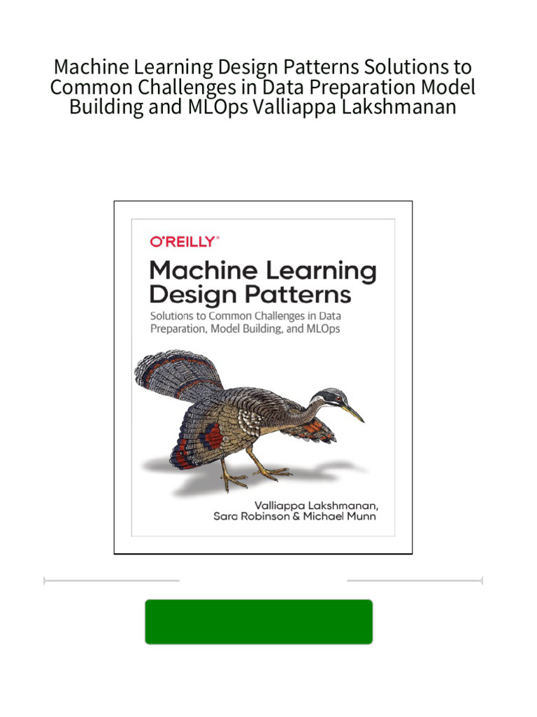 Machine Learning Design Patterns Solutions To Common Challenges in Data Preparation Model ...