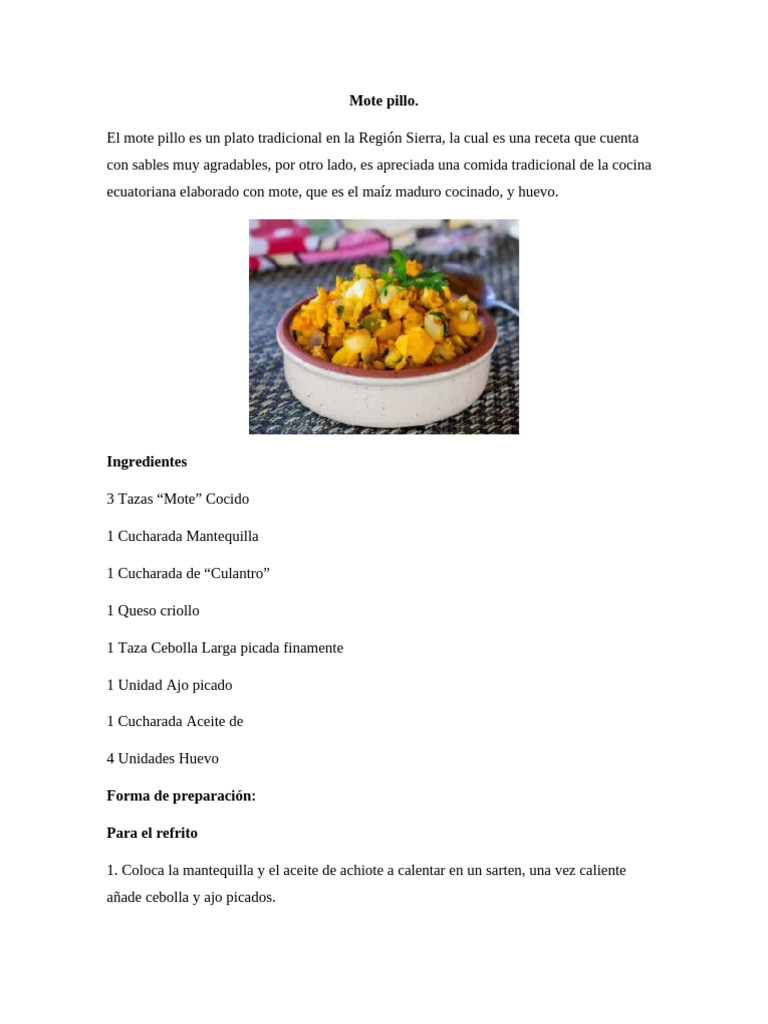 Mote Pillo Maria | PDF