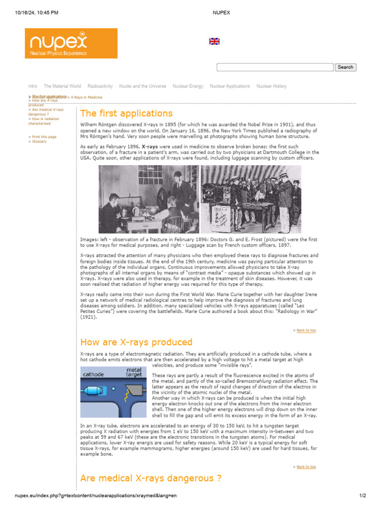 NUPEX | PDF | X Ray | Radiation