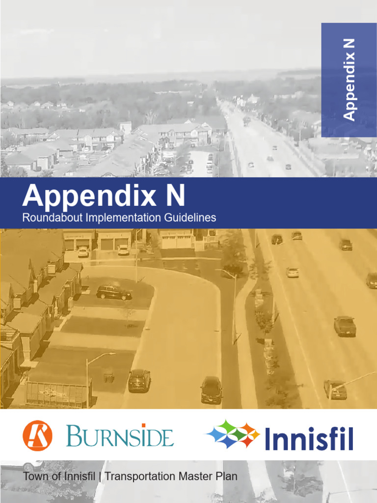 Appendix N TMP 2022 Roundabout Implementation Guide | PDF | Traffic | Intersection (Road)