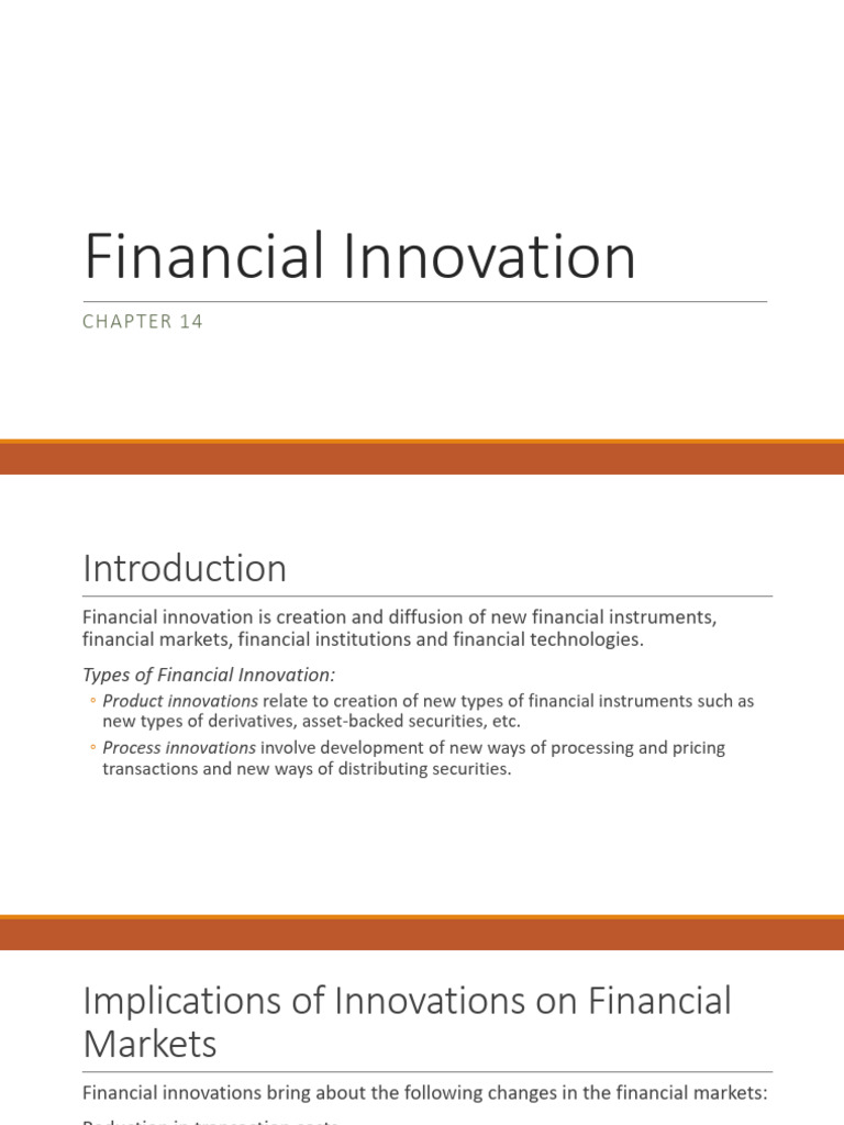 Financial Innovation Insights | PDF | Finance & Money Management | Politics