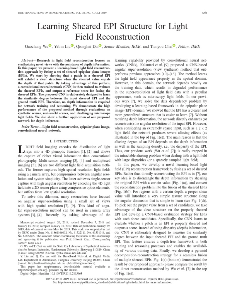 Learning_Sheared_EPI_Structure_for_Light_Field_Reconstruction | PDF | Applied Mathematics ...