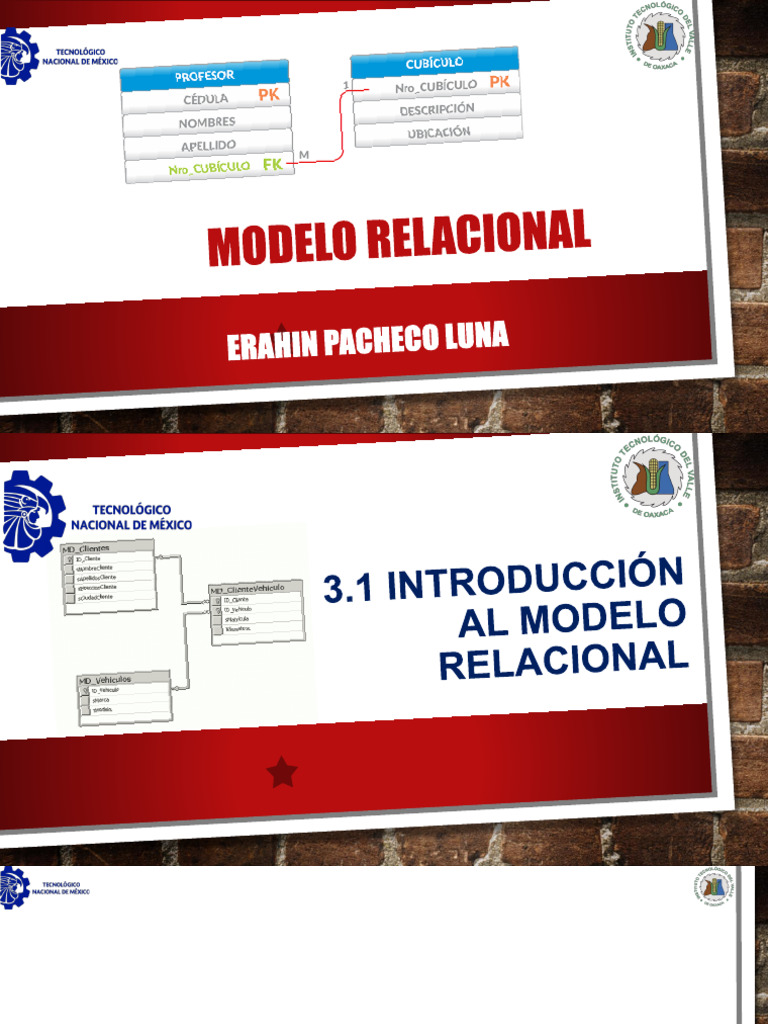 3.1 Introducción al modelo relacional | PDF | Base de datos relacional | Modelo relacional