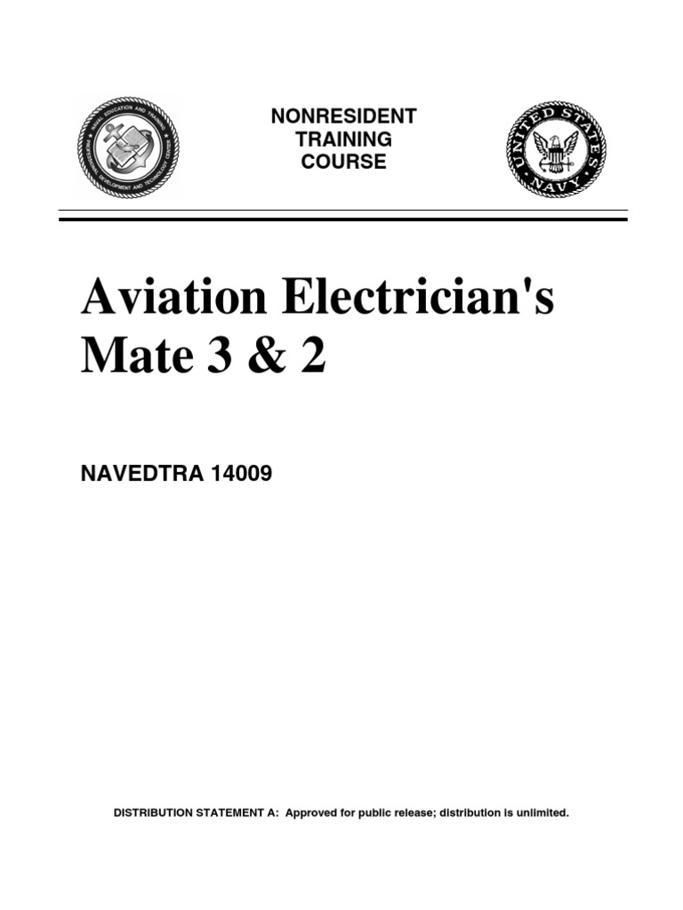 US Navy Course NAVEDTRA 14009 - Aviation Electrician's Mate 3 & 2 | PDF ...