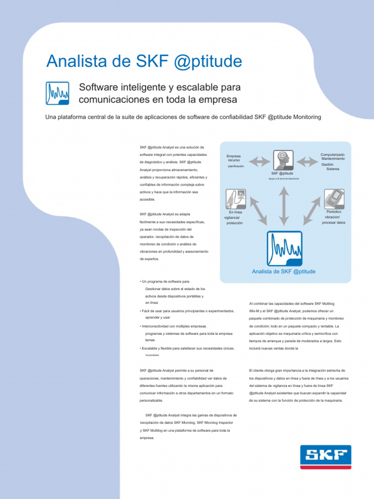 SKF @ptitude Analyst ESP | PDF | Software | Ingeniería de confiabilidad