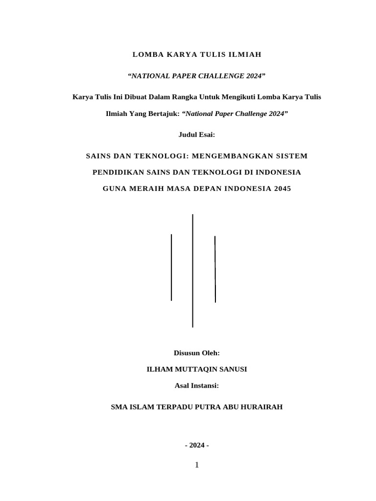 Esai - Ilham Muttaqin Sanusi - Pelajar | PDF