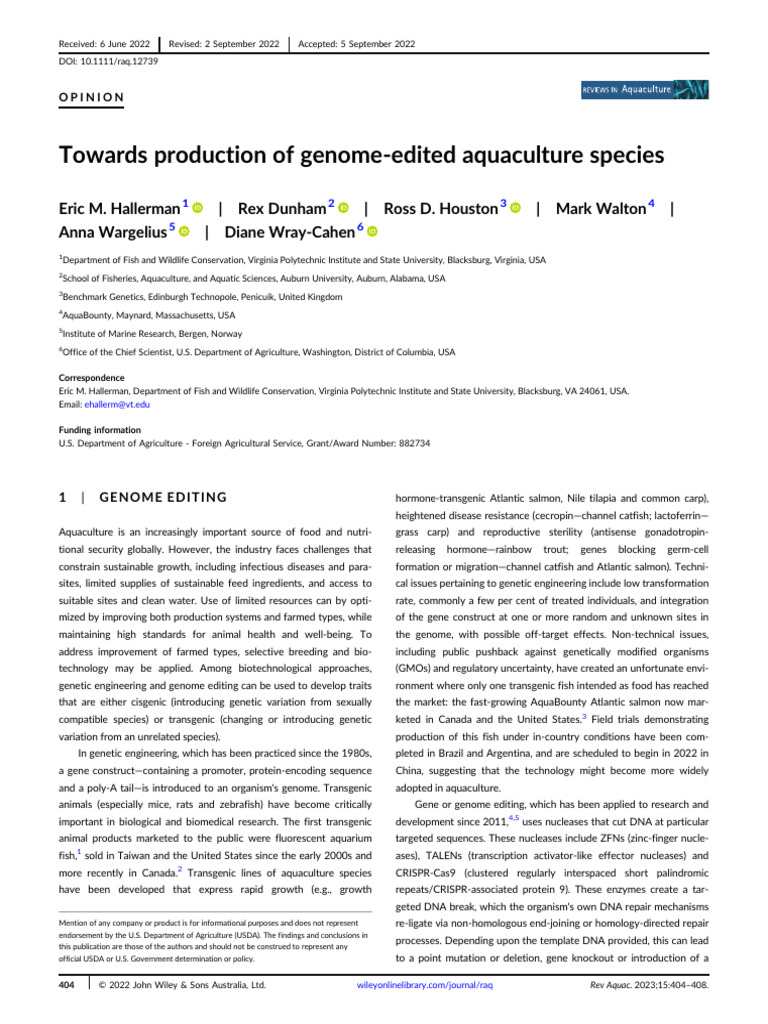 Hallerman Towards | PDF | Genetically Modified Organism | Genetics