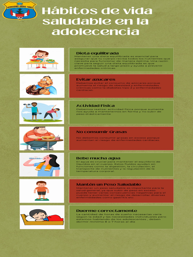 Infografía Vida Saludable Moderno Verde | PDF