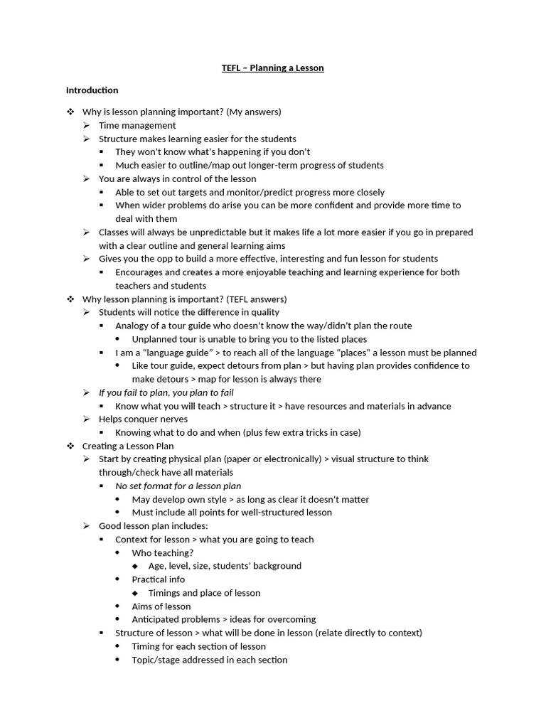 Introduction To Section 1 | PDF | Lesson Plan | Learning