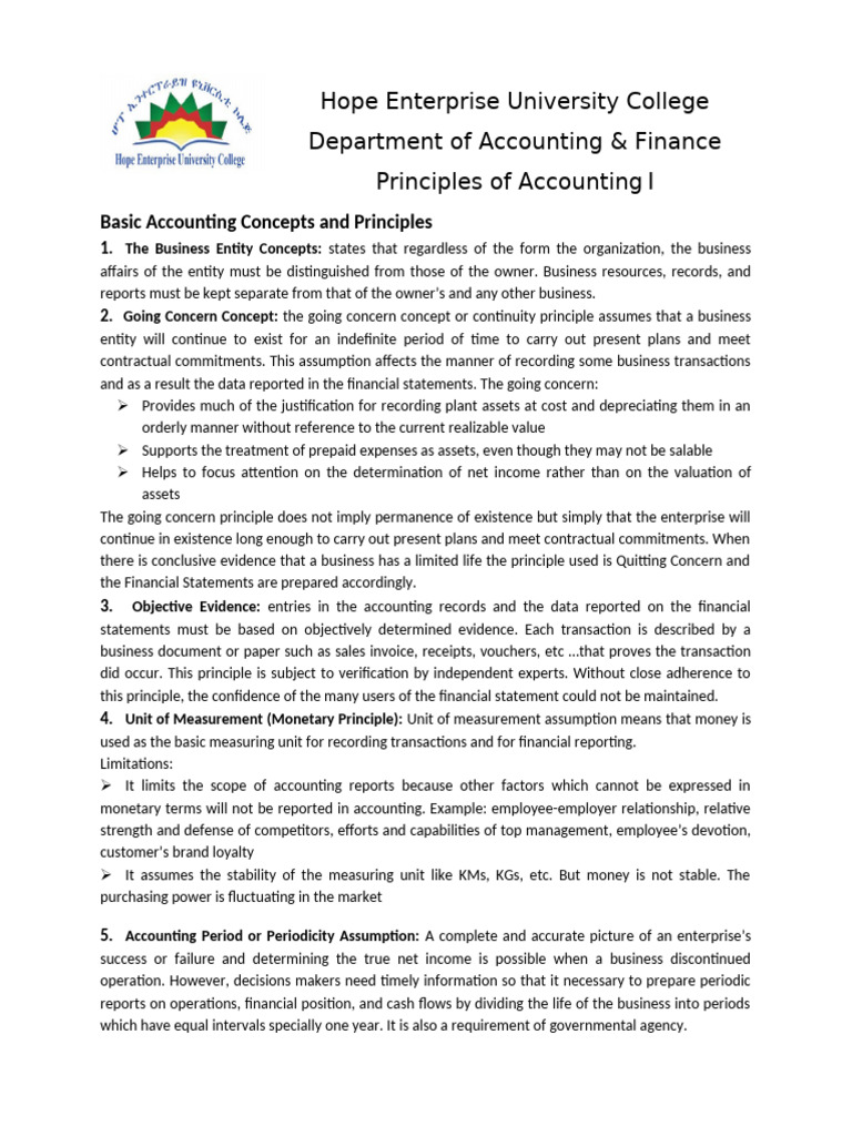 Chapter 3 Accounting Concept | PDF | Going Concern | Business