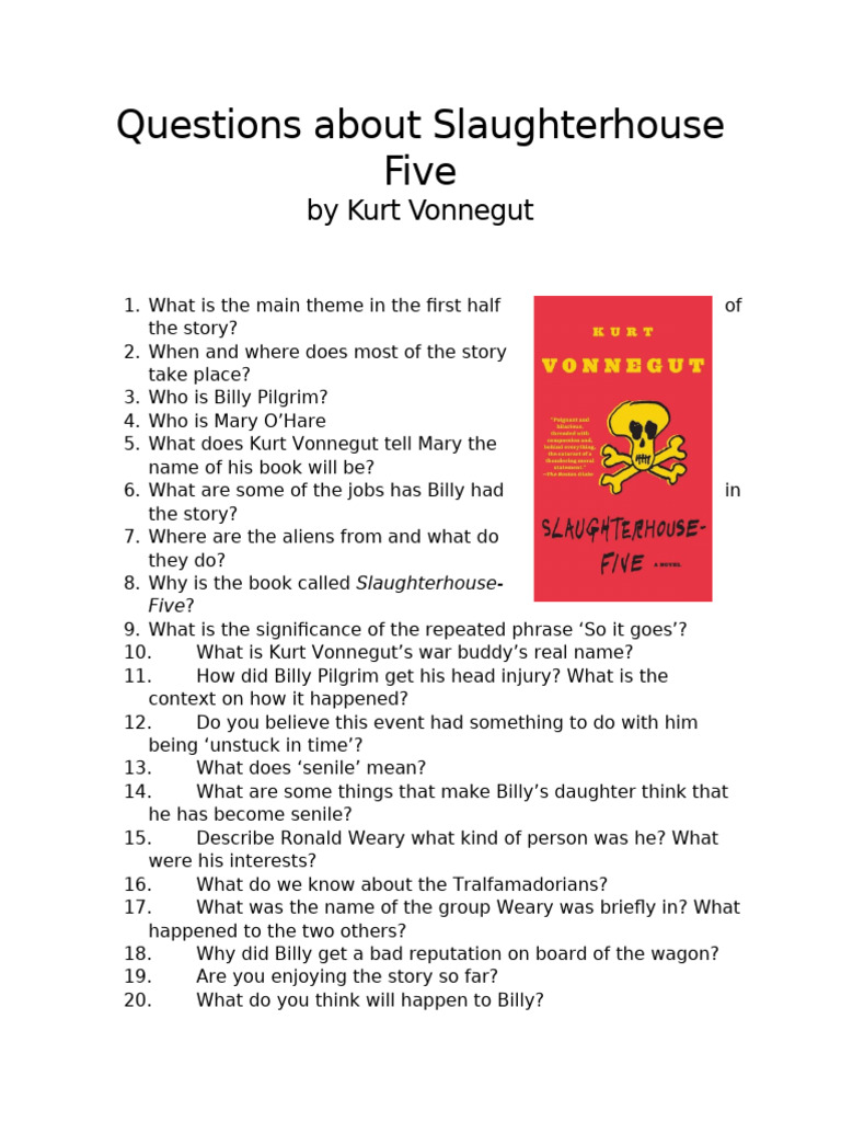 Questions about Slaughterhouse Five | PDF