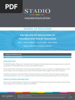 STADIO PGCE in Senior Phase & FET Teaching | PDF | Curriculum ...