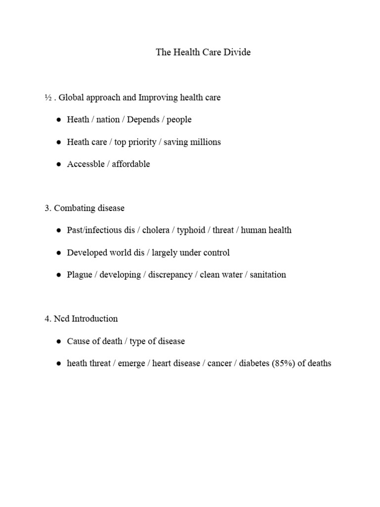 The Health Care Divide | PDF