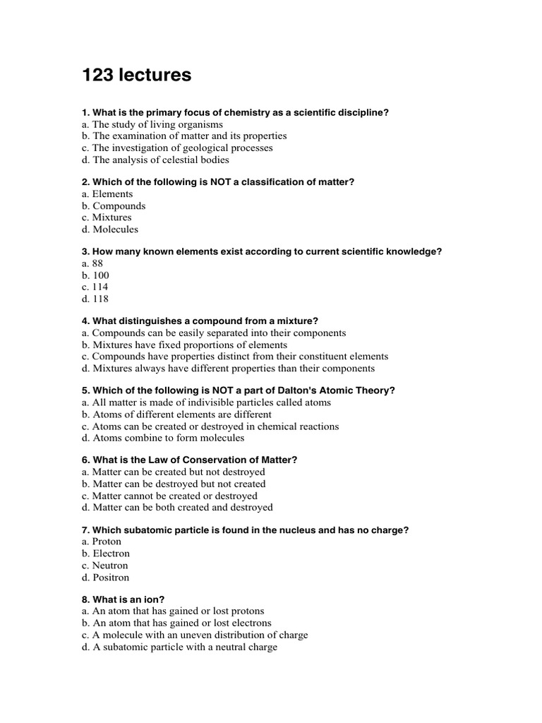 Quiz 123 | PDF