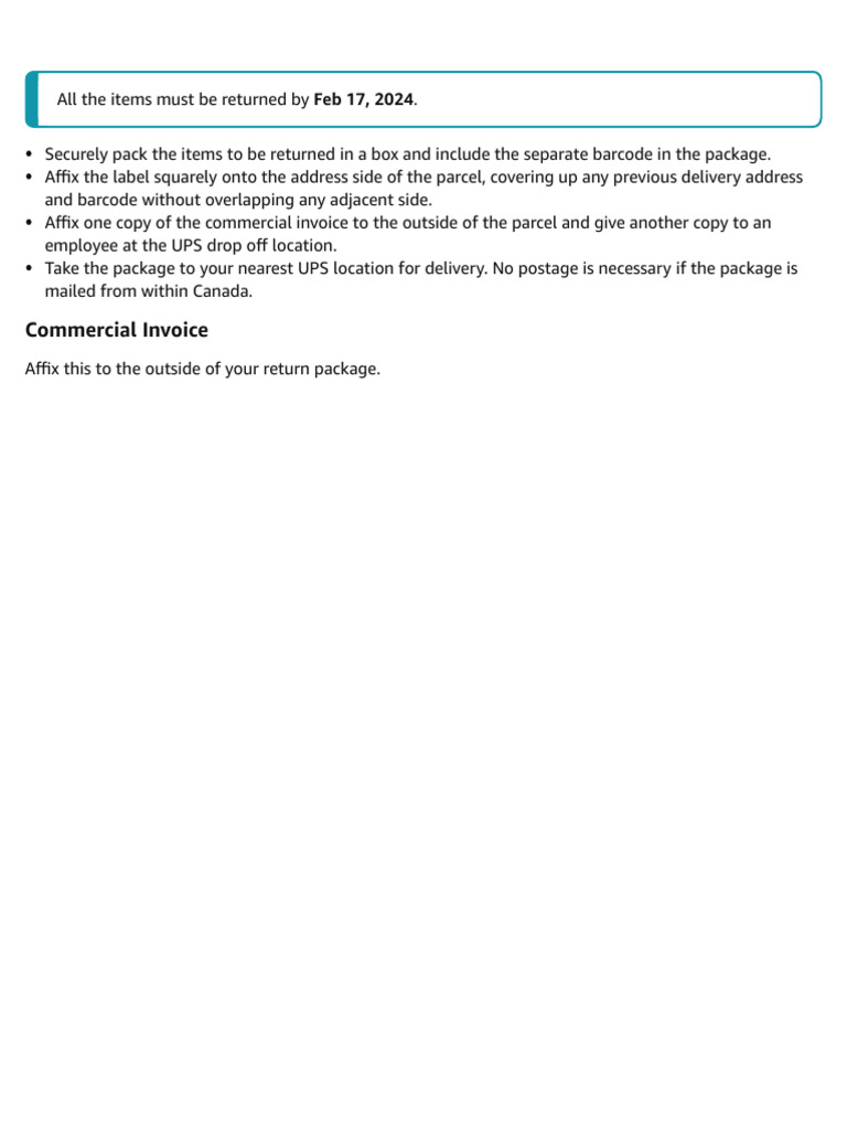 Online Return Center | PDF