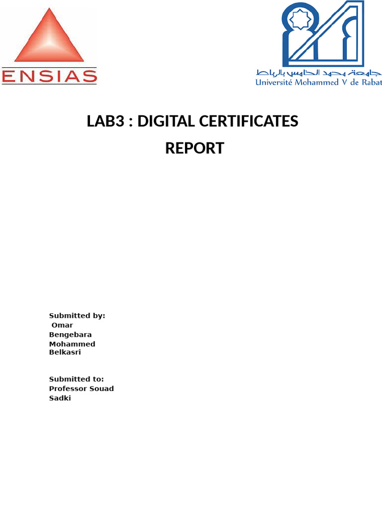 LAB33 | PDF | Public Key Certificate | Transport Layer Security