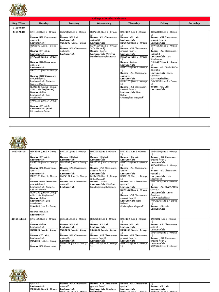 TT UG Turkeyen Campus - 20242025 Semester 1 0.8 College of Medical ...