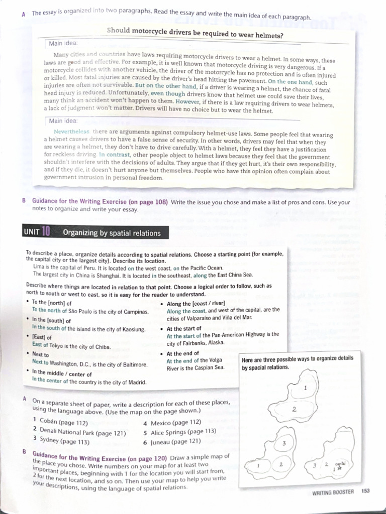 A The Essay Is Organized Into Two Paragraphs. Read The Essay and Write ...