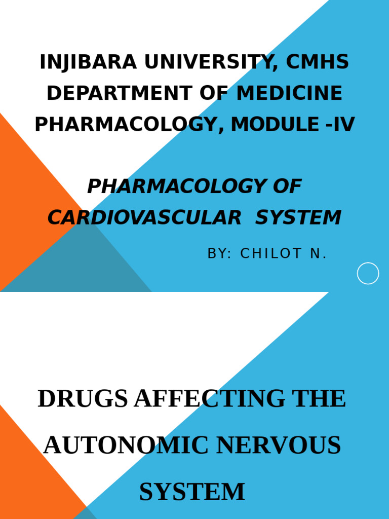 ANS Pharmacology Med | PDF | Autonomic Nervous System | Acetylcholine