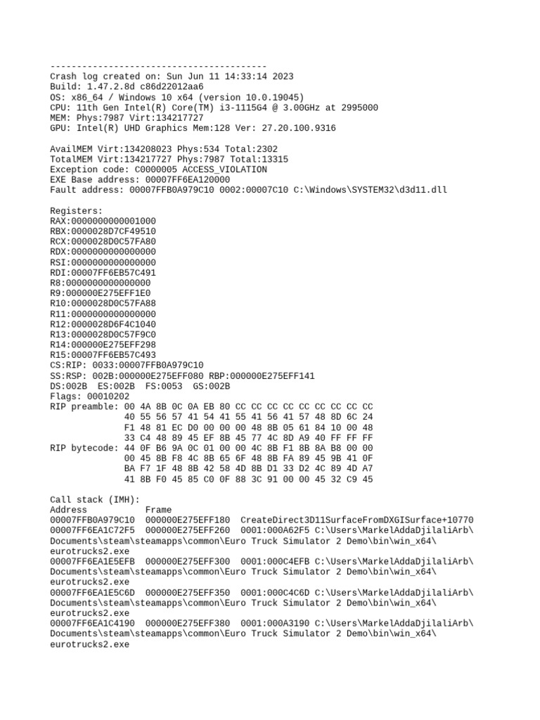 game.crash | PDF | Ibm Pc Compatibles | Computer Architecture