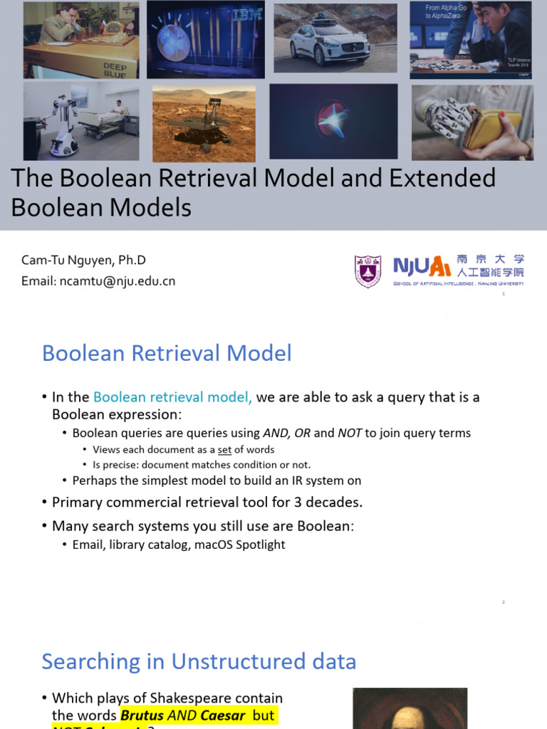 2.boolean Retrieval Model | PDF | Search Engine Indexing | Information Retrieval