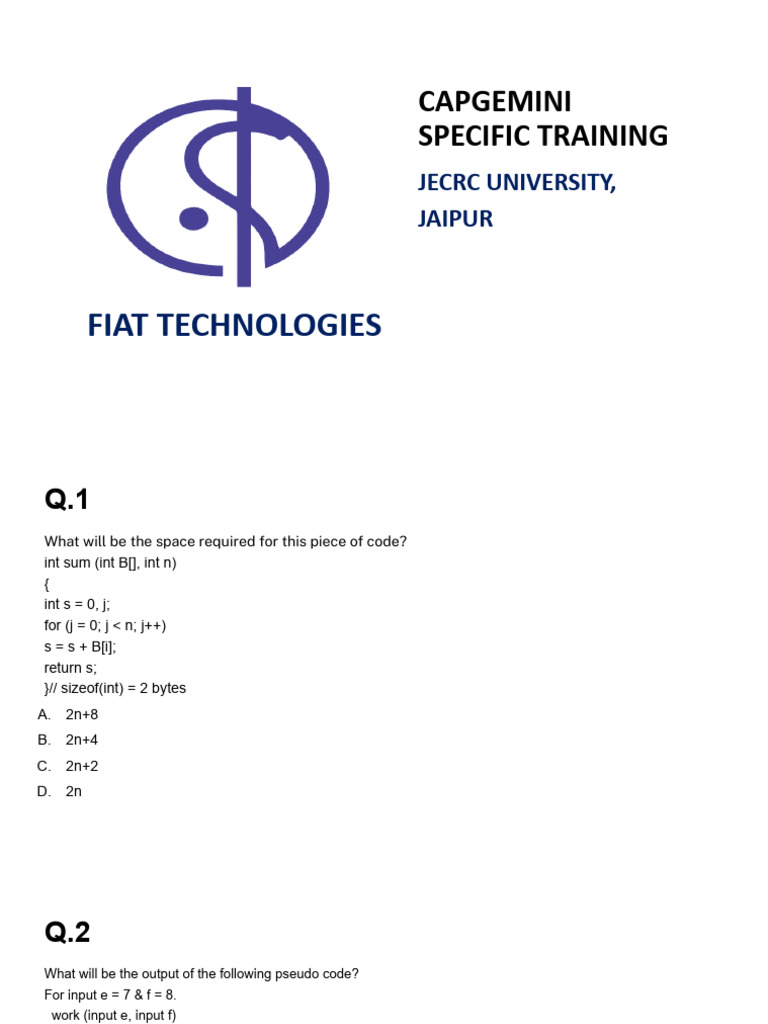 Fiat_Capgemini-1-1 | PDF | Computing | Software Engineering