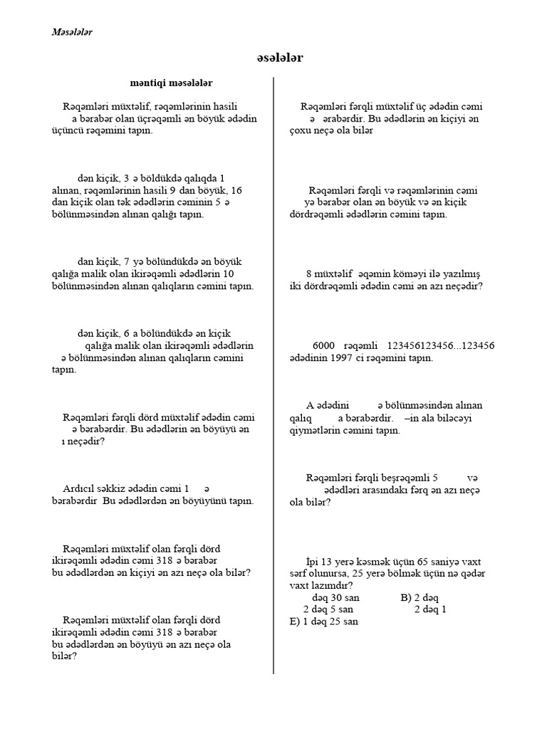 18.-riyazi mesele-tapsiriq | PDF