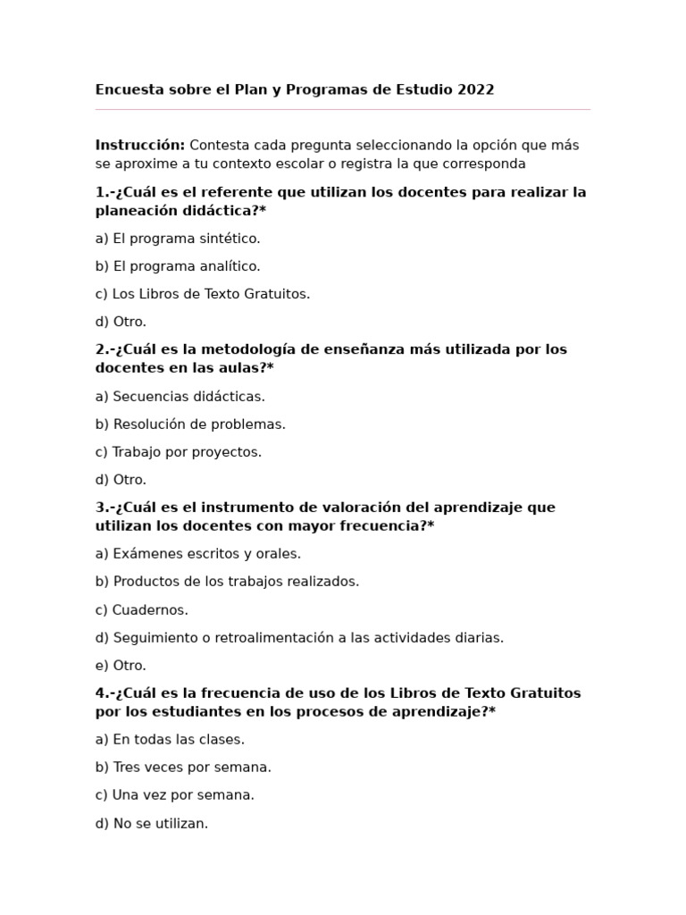 Programas de Estudio 2022 | PDF