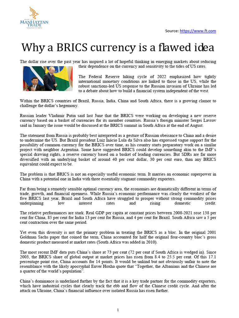 BRICS | PDF | Bric | Macroeconomics