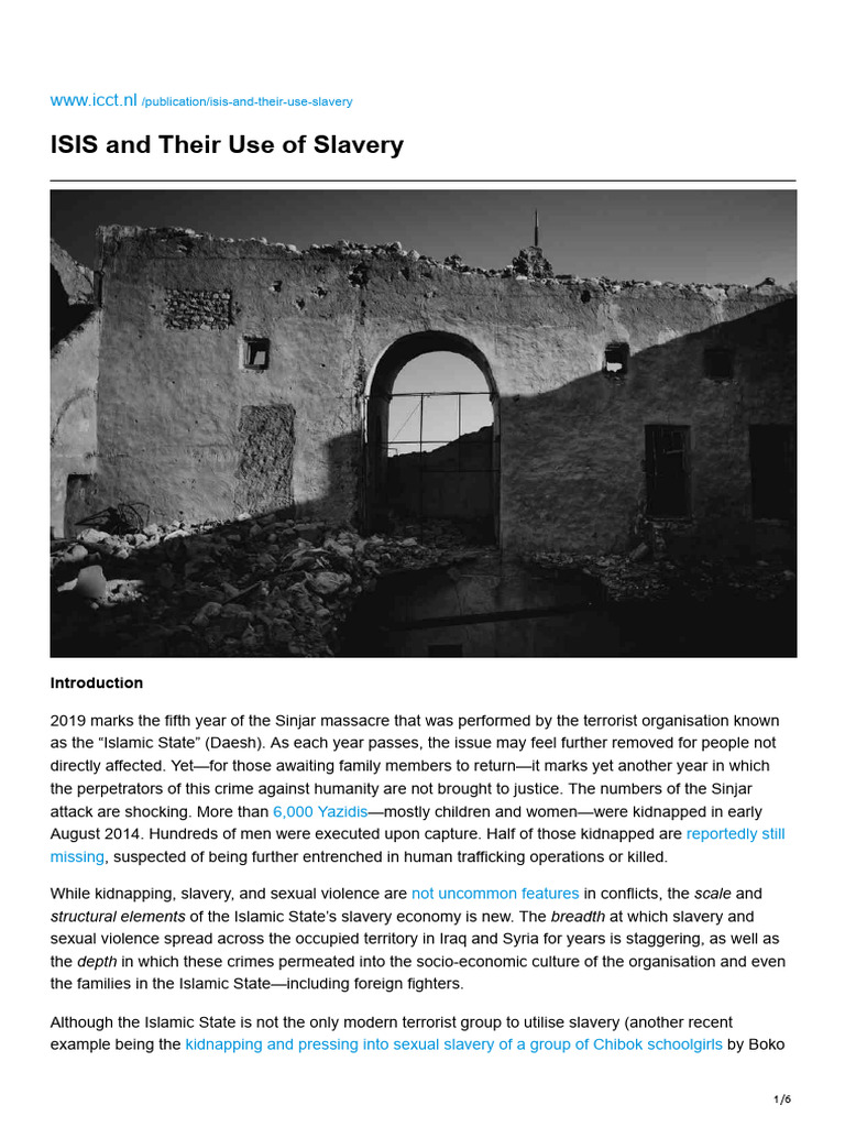 ISIS's Slavery Tactics and Impact | PDF | Crimes | Crime & Violence