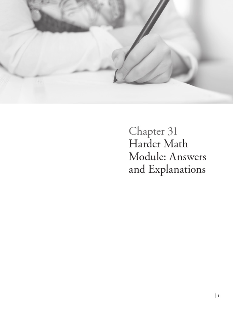 Digital SAT Harder Math Solutions | PDF | Triangle | Quadratic Equation