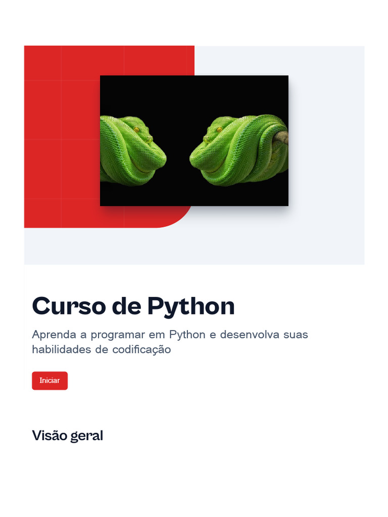 Curso de Python | PDF | Python (linguagem de programação) | Controle de ... Curso de Python | PDF | Python (linguagem de programação) | Controle de ...