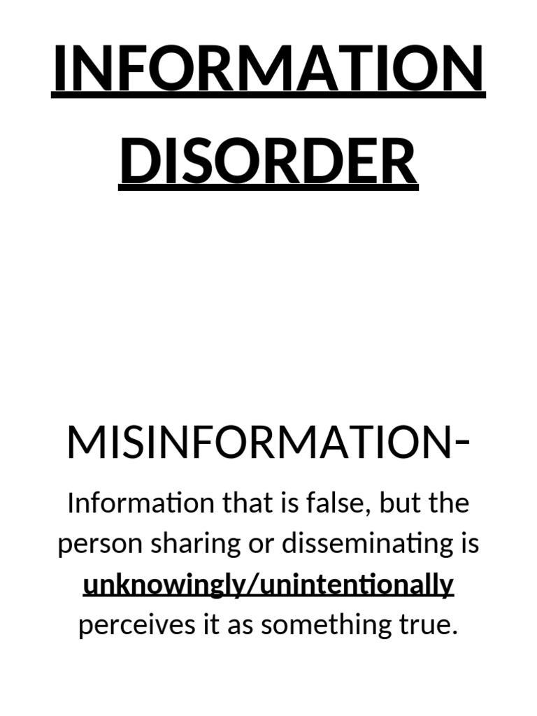 Information Disorder | PDF