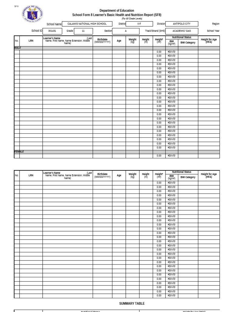 SF8 | PDF | Body Mass Index | Body Shape