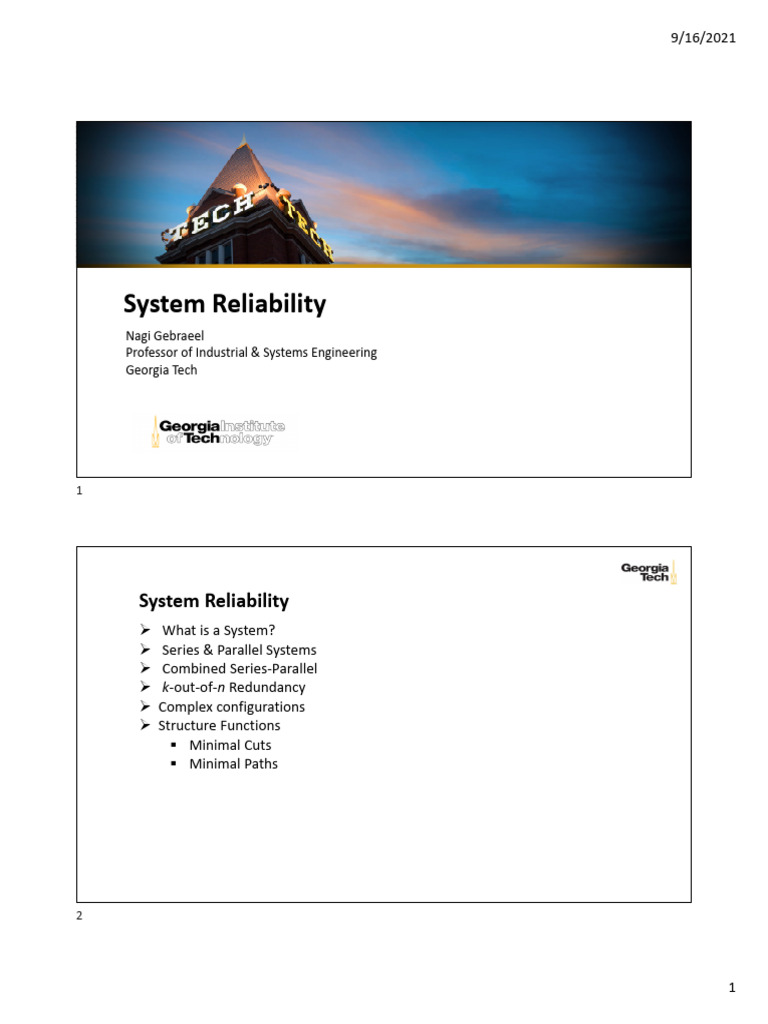 Module 5 - System Reliability | PDF | Reliability Engineering | System