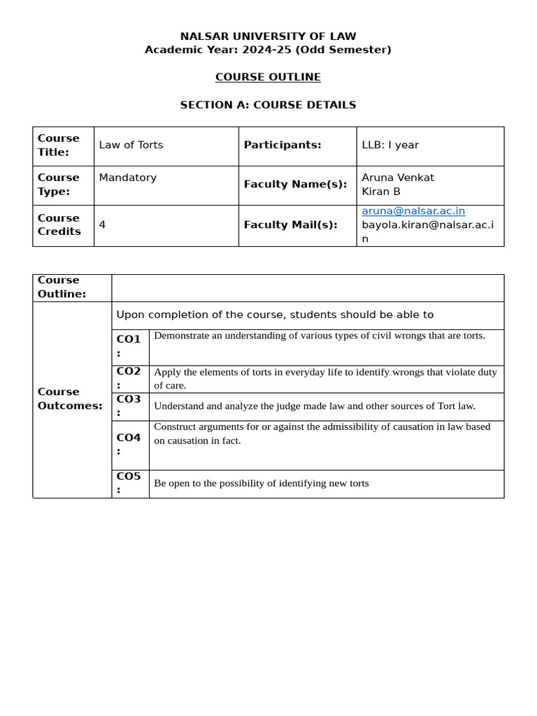 M Law of Torts Aruna, Kiran | PDF | Tort | Trespass