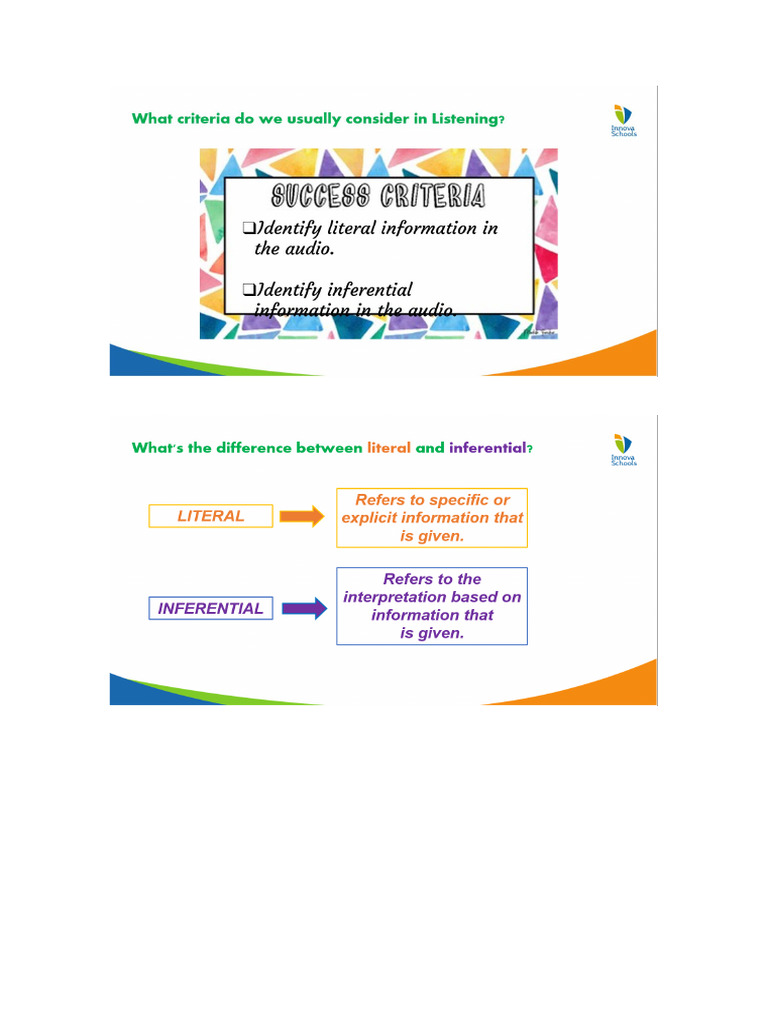 Material Literal and Inferential | PDF