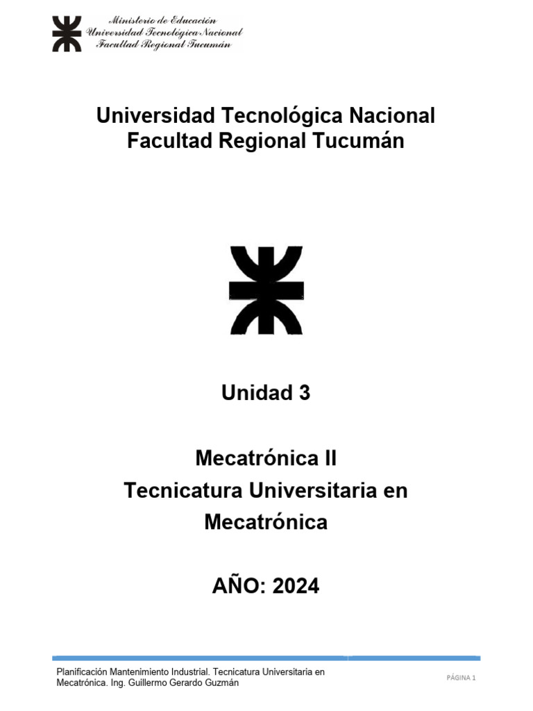 Unidad 3 - TUM - Mecatronica 2 - Diapositivas | PDF | Sistema de ...