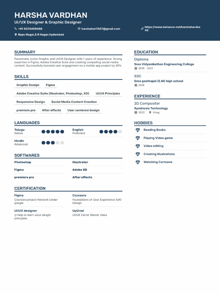 Harsha Vardhan Resume | PDF