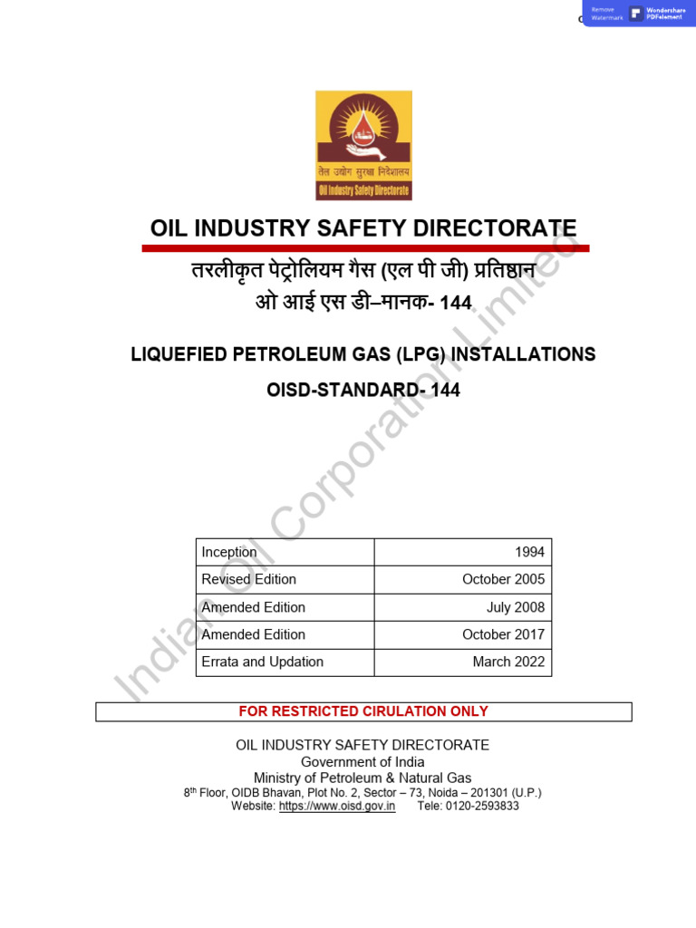 144 Liquefied Petroleum Gas (LPG) Installations | PDF | Liquefied ...